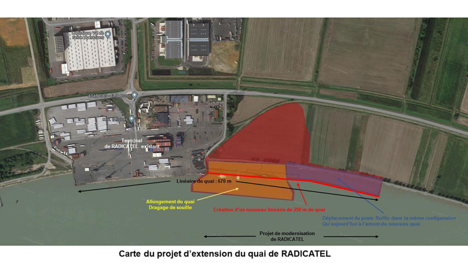 Extension du quai de Radicatel | Accès martimes de Rouen